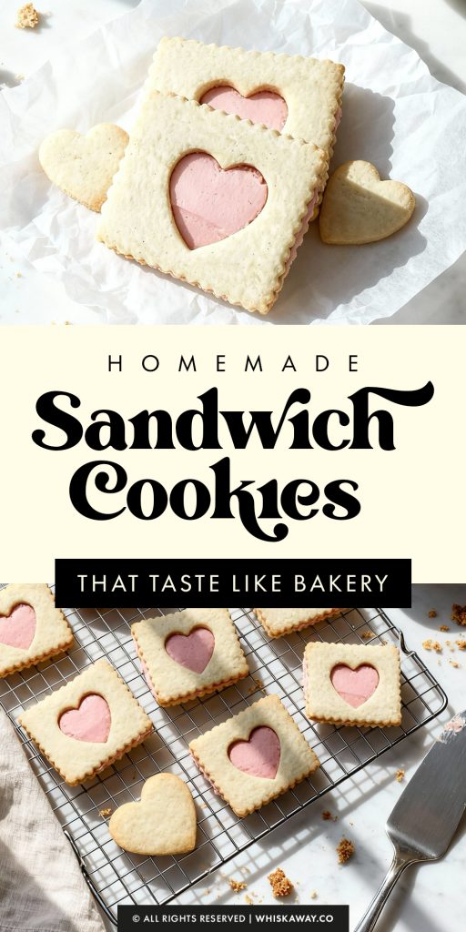 Homemade Sandwich Cookies With Pink Filling